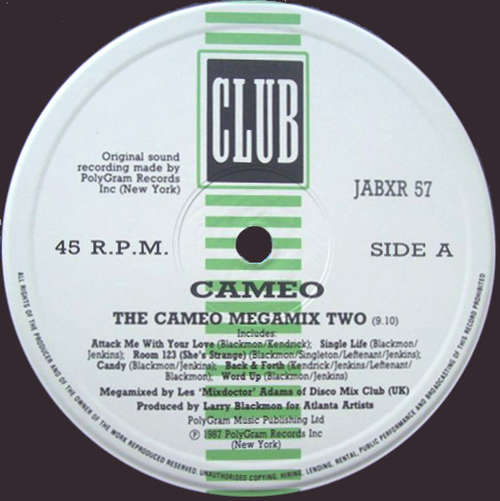 Cameo - The Cameo Megamix Two (12", Mixed) - Vinyl Schallplatten Shop ...