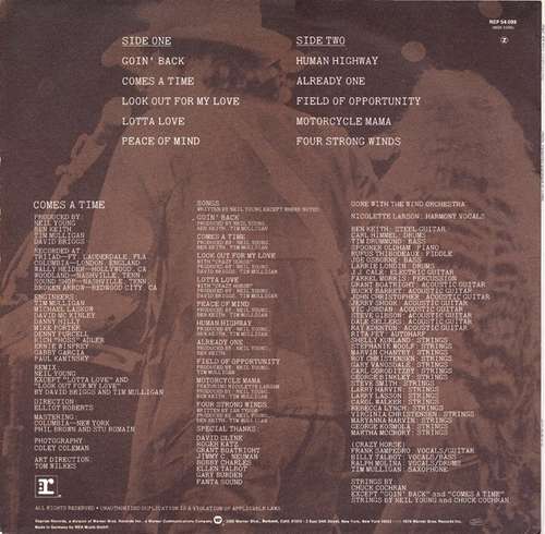 Neil Young - Comes A Time (LP, Album) - Vinyl Schallplatten Shop ...