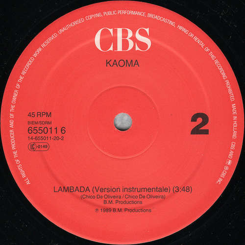 Kaoma - Lambada (12", Maxi) - Vinyl Schallplatten Shop - buy24hours.de